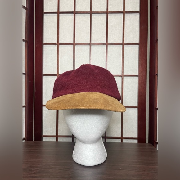 Broner | Accessories | Vintage Broner Leather Wool Suede Strapback Hat ...